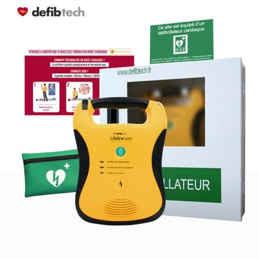 Pack défibrillateur DEA extérieur Lifeline | Defibtech